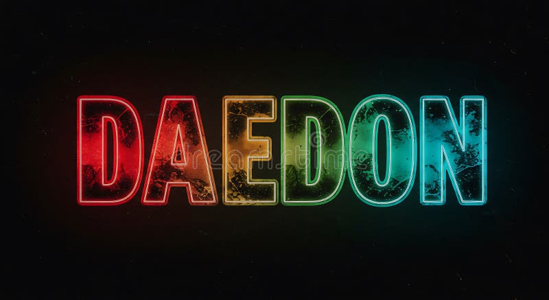 The Image Features the Word "DAEDON" in Large, Bold Letters Against a ...