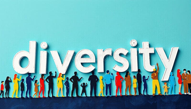 The Image Features the Word "diversity" in Large, White Letters Against ...
