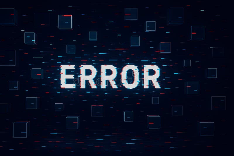 Glitch Art "ERROR" Digital Design, Ideal for Tech - Themed Projects ...