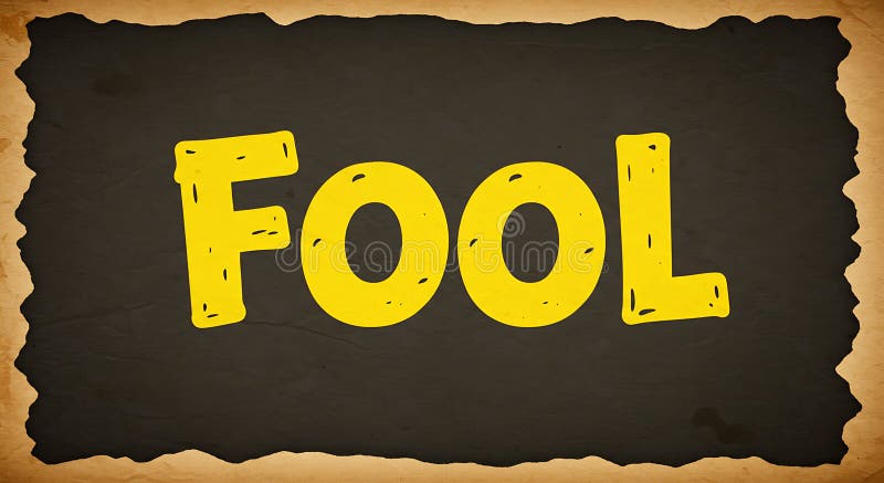 The Image Features the Word "FOOL" in Large, Bold Yellow Letters ...