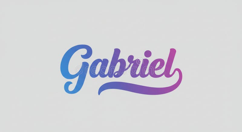 The Image Features the Word "Gabriel" in a Cursive Font. the Text ...