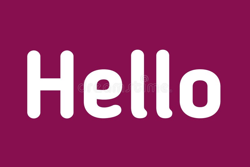 Hello text in bold style stock illustration. Illustration of document ...