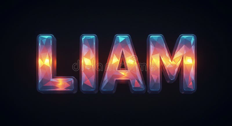 The Image Features the Word "LIAM" in Large, Bold Letters with a ...