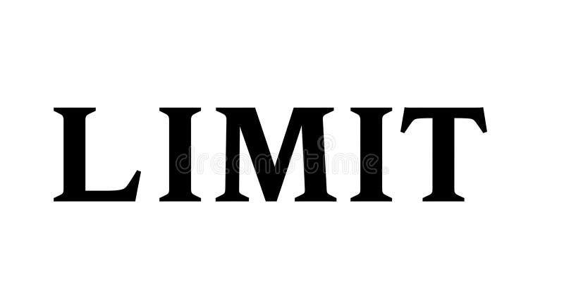 The Image Features the Word "LIMIT" in Bold Black Capital Letters ...