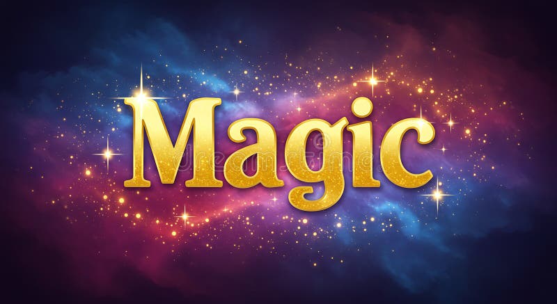 The Image Features the Word "Magic" in Large, Golden Letters with a ...