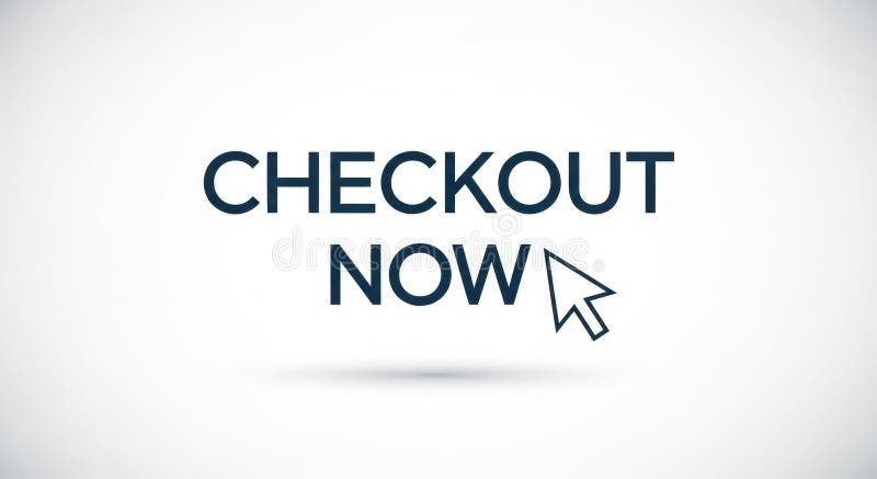 Checkout Now Graphic with Mouse Cursor Icon Stock Illustration ...