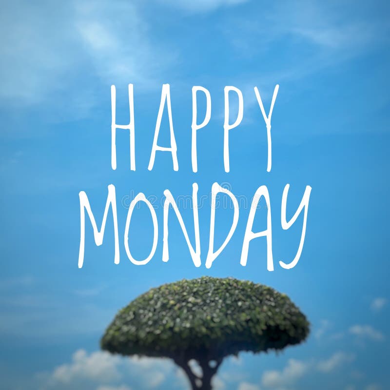 Happy Monday Motivational Coffee Cup Stock Photo - Image of conveys ...