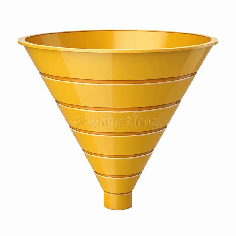 Yellow Funnel with Smooth Surface for Pouring Liquid Efficiently in ...
