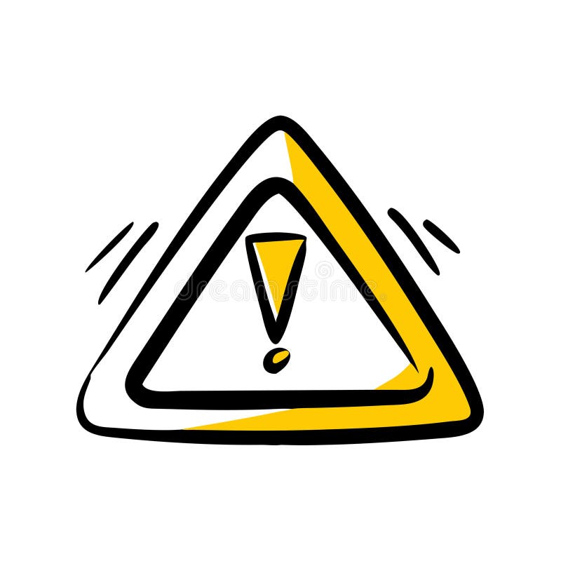 Yellow Warning Exclamation Sign Attention Symbol Vector for Safety and ...