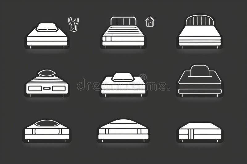 Image Featuring a Collection of Nine Different Types of Beds, Suitable ...