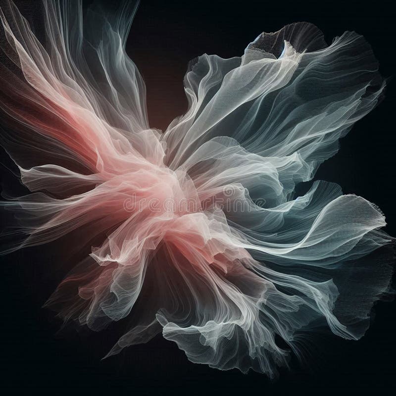 An Image Featuring Delicate, Translucent, and Flowing Fabric-like ...
