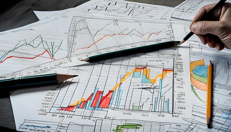 Business through Comprehensive Financial Reports Stock Illustration ...