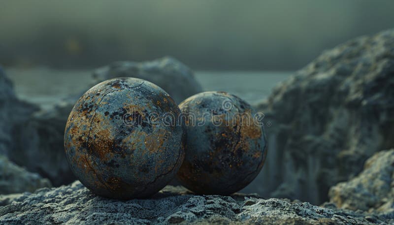 An Image Featuring a Model of Two Planets Stock Illustration ...