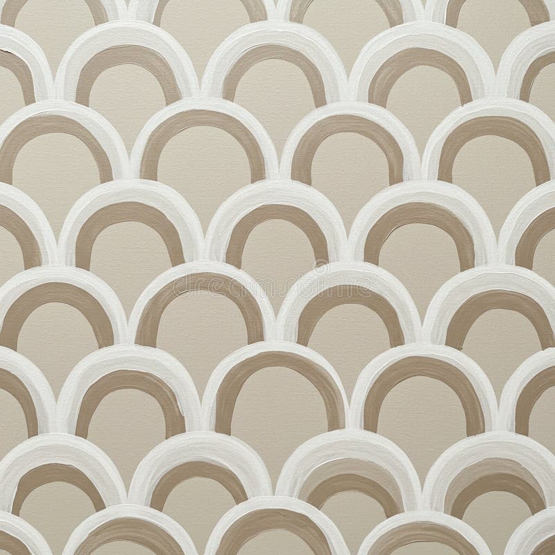 An Image Featuring a Repeating Geometric Pattern of Overlapping Arches ...