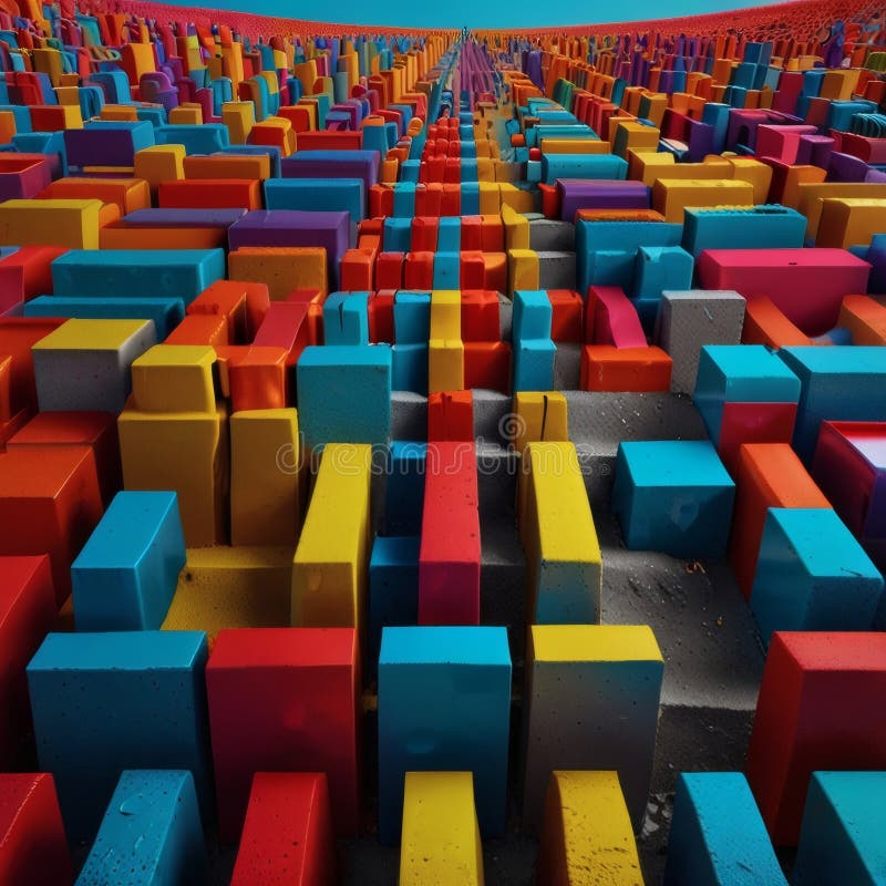 An Image Featuring a Single, Bright Color Dominating the Scene with ...