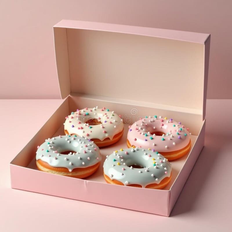 Assorted Donuts with Pastel Colors and Glaze Stock Illustration ...