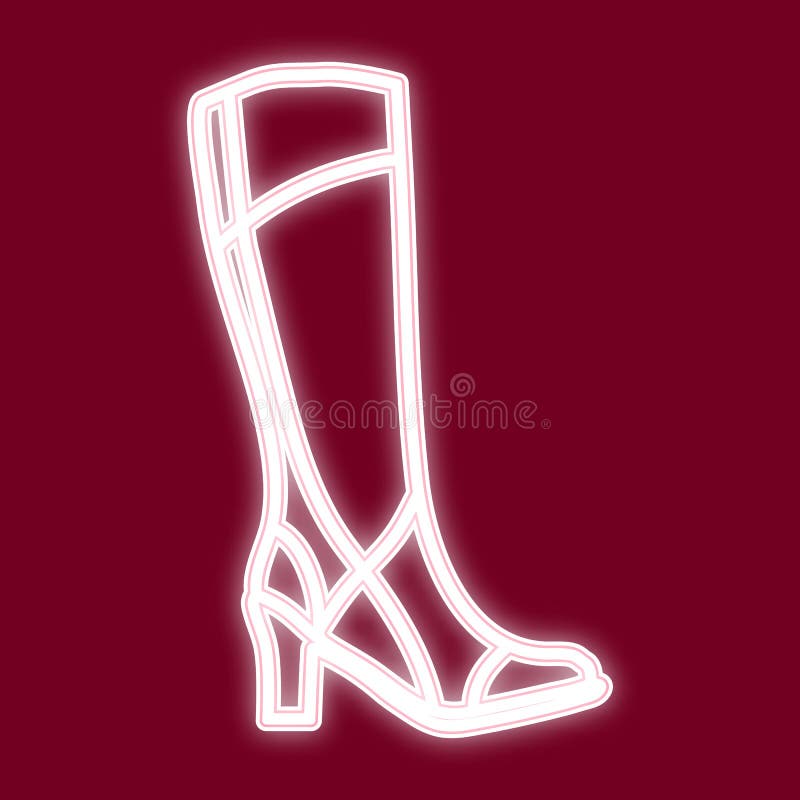 The Image of a Female Boot. Stock Vector - Illustration of icon ...