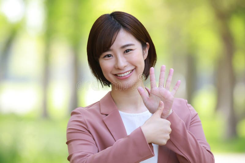 Sign Language Speaking Female "name" Stock Photo - Image of space, skin ...