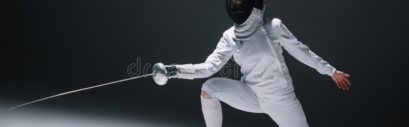 Image of Fencer Training with Rapier Stock Photo - Image of lighting ...