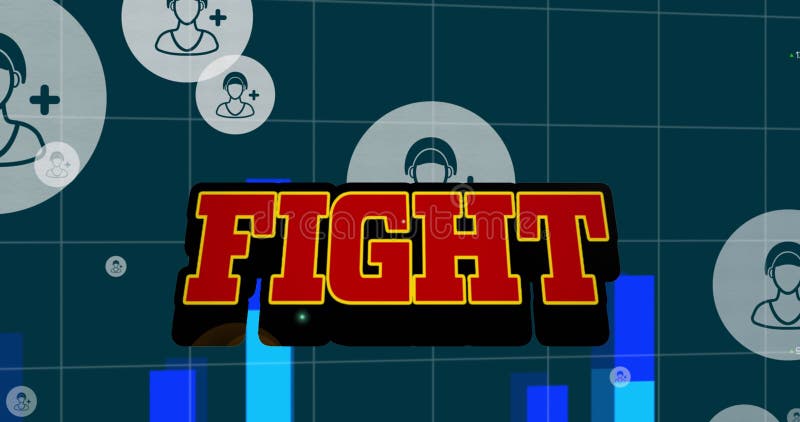 Image of Fight in Digital Abstract Space with User Icons Stock ...