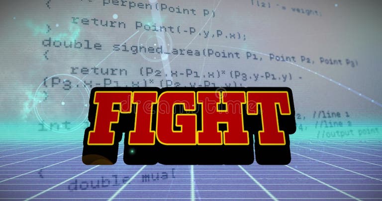 Image of Fight Text Over Data Processing and Metaverse Stock Image - Image of technology ...