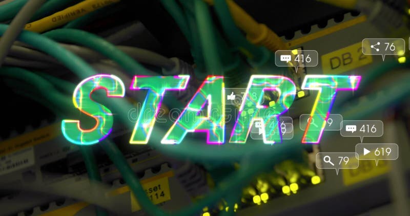 Image of Fight Text Over Server Stock Illustration - Illustration of ...