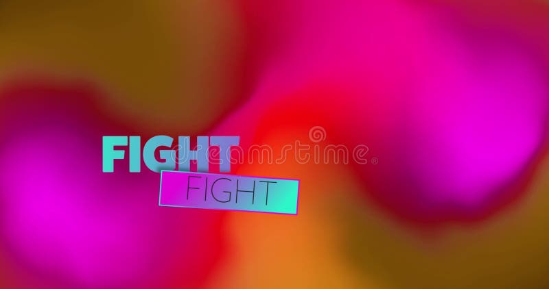 Image of Fight Text Over Shapes on Yellow Background Stock Illustration ...