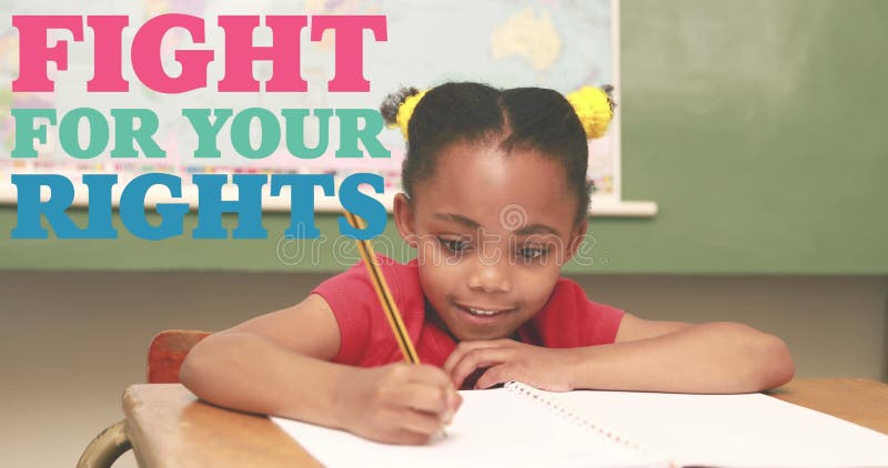Image of Fights Your Rights Over School Girl in Classroom Stock Image ...