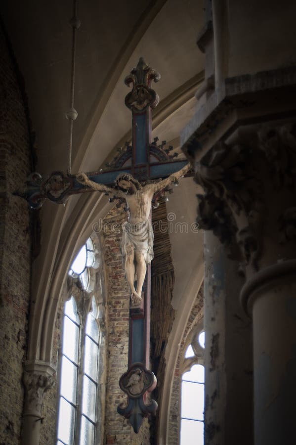 Image of the Figure of Jesus Christ on the Cross in a Religious Setting ...