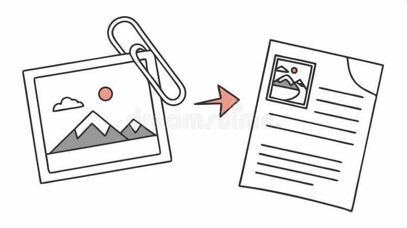 Image File Converting To Document, Illustrating Digital File Conversion Process Vector Design ...