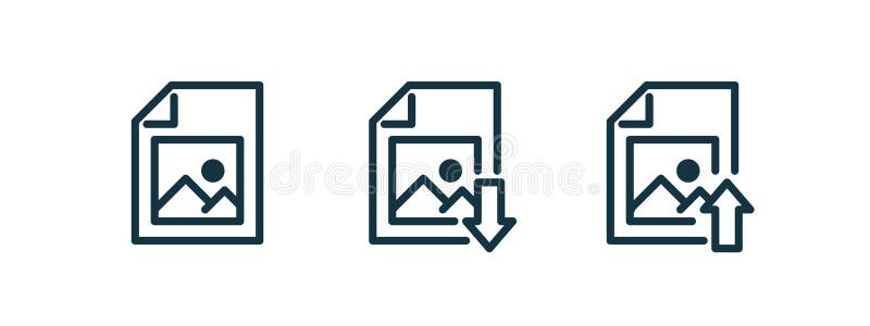 Image File Download Icon. Image File Upload Symbol Stock Vector ...
