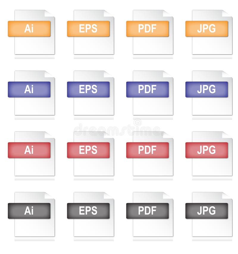 A set of the folder icons stock vector. Illustration of document - 12821124