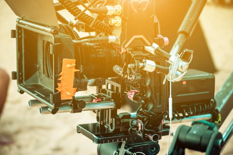 Filming with Professional Camera Stock Image - Image of film, movie ...