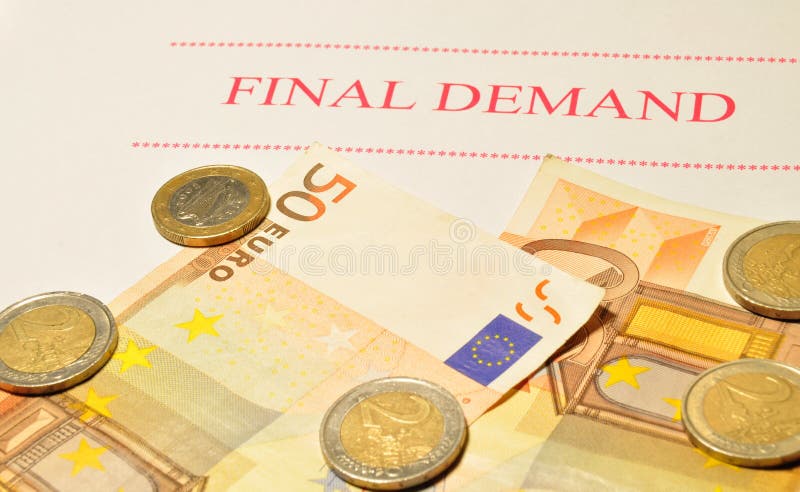 Final Demand Letter on a Desk with a Wallet Stock Photo - Image of ...