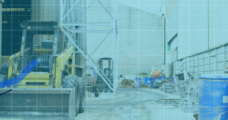 Image of Financial Data and Graphs Over Machines on Junkyard Stock ... Image of Financial Data and Graphs Over Machines on Junkyard Stock ...