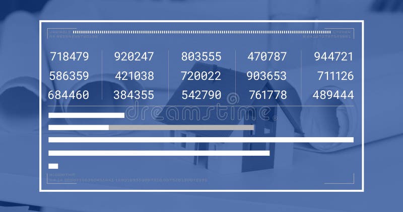 Image of Financial Data Processing Over Desk in Office Stock Photo ...