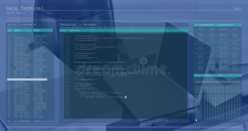 Image of Financial Data Processing Over Desk in Office Stock Photo ...