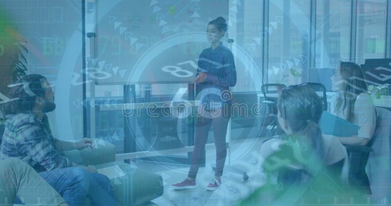 Image of Financial Data Processing Over Diverse Business People in ...