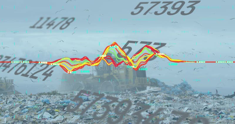 Image of Financial Data Processing Over a Garbage Dump Stock ...