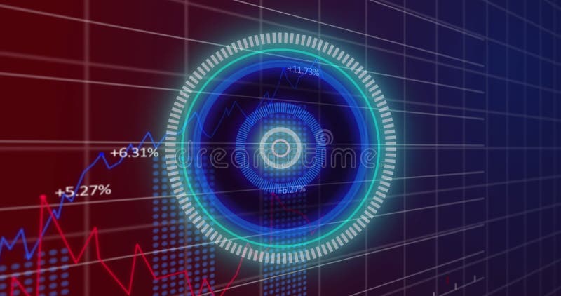 Image of Financial Data Processing and Scope Scanning Over Grid Stock ...