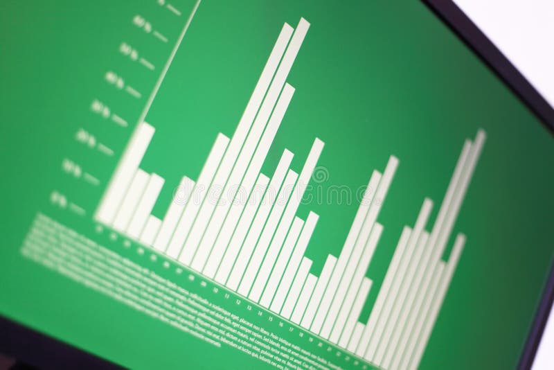 Image of Financial Graph on a Screen Stock Image - Image of bills ...