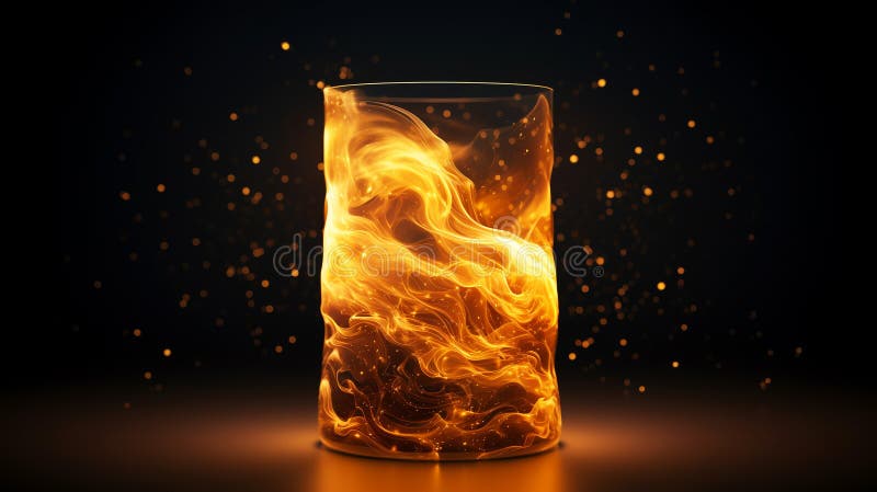 Image of Fire Burning in the Dark,Generated by AI Stock Illustration ...