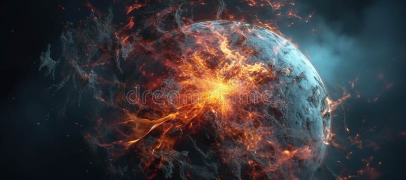 Fire Explosion Background, Blaze, Smoke, Flame Stock Illustration ...