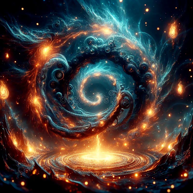 Fire Warp - Hell s Gate 4 stock illustration. Illustration of flame ...