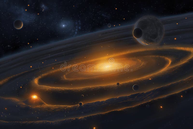 Image of the First Planetary Systems Taking Shape, Glowing Space Stock ...