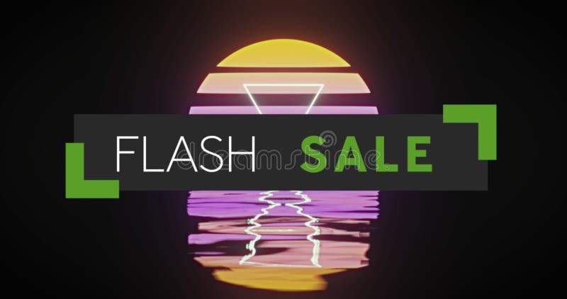Image of Flash Sale Text Over Digital Sunset Stock Photo - Image of ...