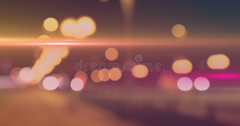 Image of Flashing Lights Over a Highway Stock Photo - Image of dynamic ...