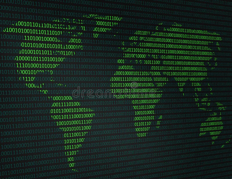 Image of a Flat World Map Against a Background of Binary Code Stock ...