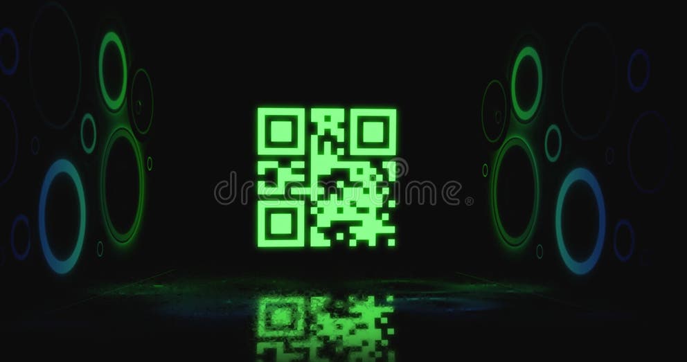 Image of Flickering White QR Code Stock Illustration - Illustration of ...