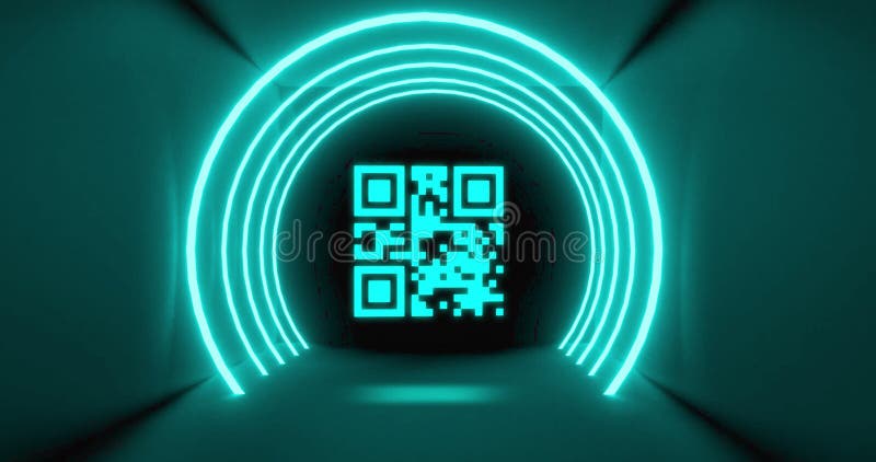 Image of Flickering White QR Code Stock Illustration - Illustration of ...